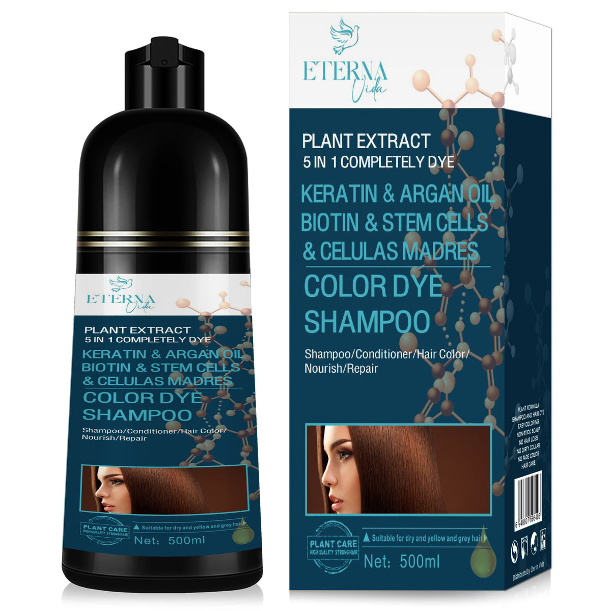 Eterna Vida Hair Dye Shampoo for both Men & Women – KURVES BY JANET